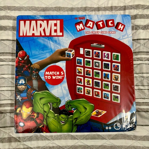 Marvel | Games | Marvel Top Trumps Match The Crazy Cube Matching Board ...
